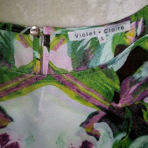 Violet & Claire | Tops | Violet Claire S Tropical Pink Floral Top Nwot ...
